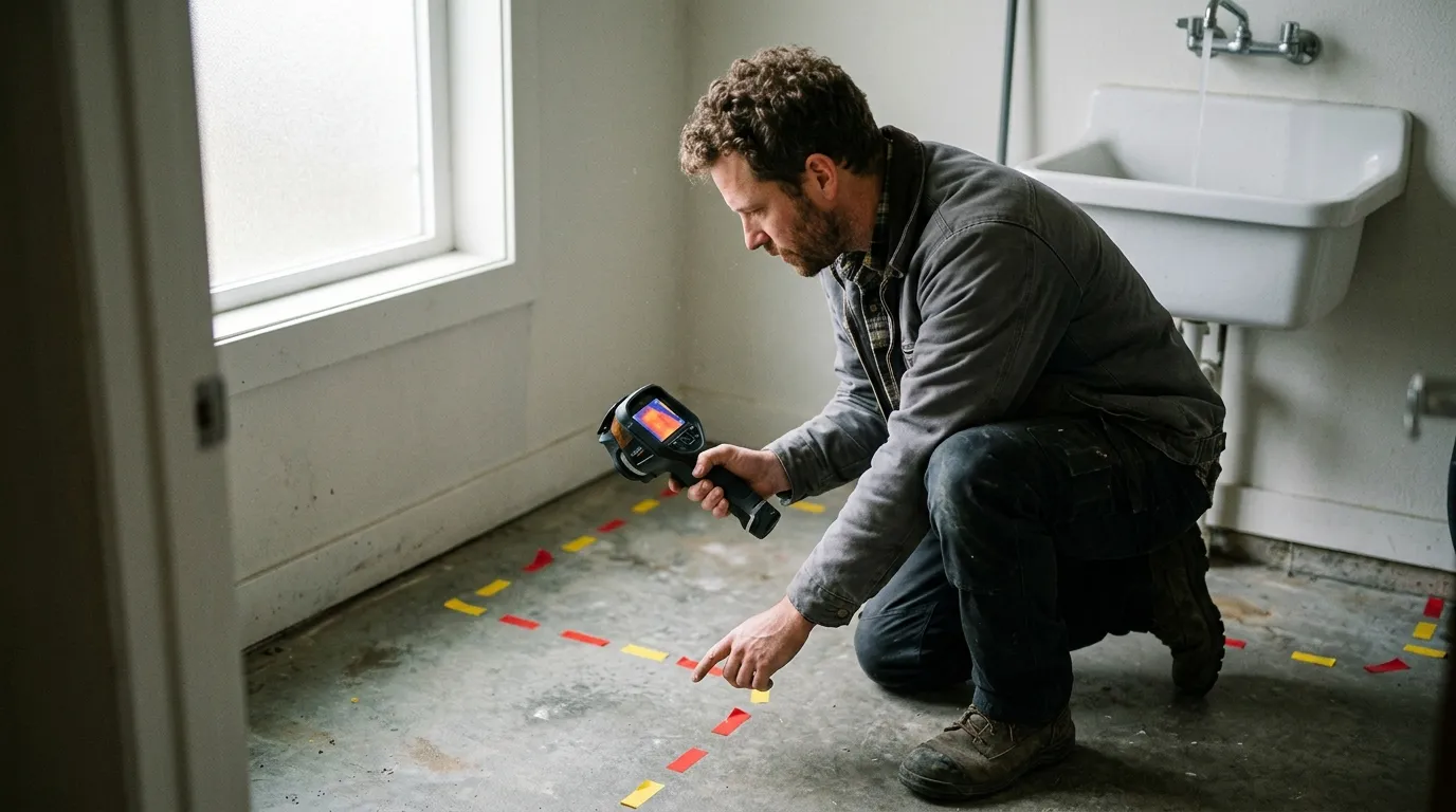 How Plumbers Locate Slab Leaks & Radiant Heating Pipes with Thermal ...